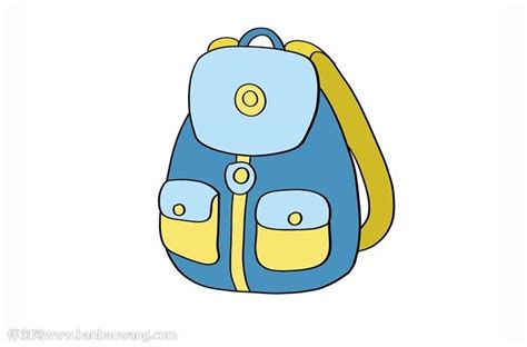 卡通书包怎么画简笔画 简笔画图片大全 普车都