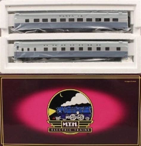 Mth Premier Santa Fe Blue Goose 2 Car Sleeper Diner Passenger Set 20