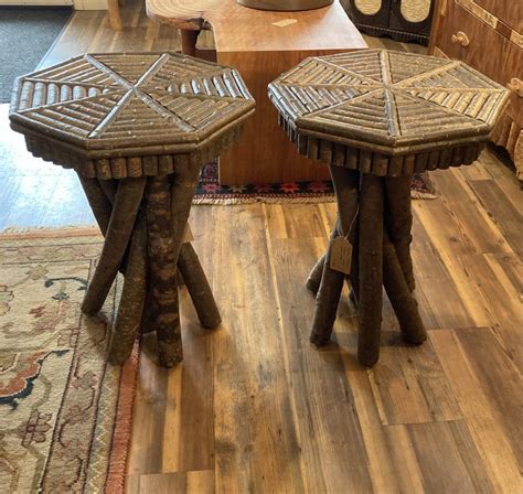 Poplar Twig Accent Tables 2 Lpost Rustics Adirondack Furniture