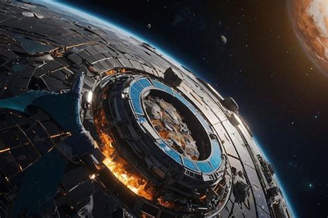 Space Debris Mitigation Premium Ai Generated Image