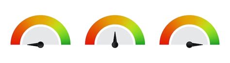 Premium Vector Colorful Speedometer Icons Set Tachometer Icon