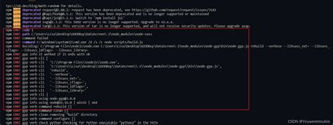 踩坑解决 Npm Err Gyp Info It Worked If It Ends With Oknpm Err Gyp Verb Cli Npm Err Gyp Info It