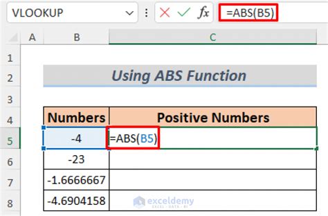 How To Make All Numbers Positive In Excel 11 Effective Methods