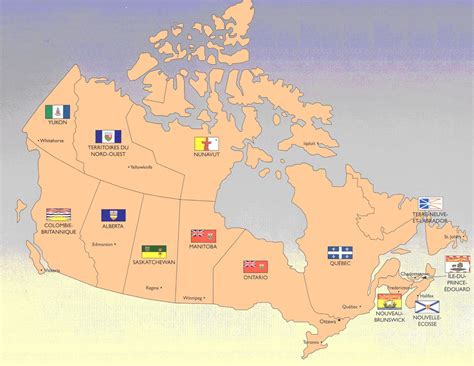 Canada Region Map With Countries Canadian Provinces C