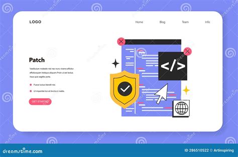 patching software blue gradient concept icon cartoon vector 239396063