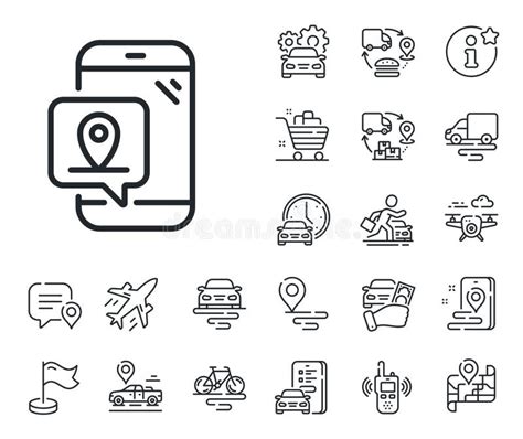 Supply Chain Line Icon Delivery And Logistic Chain Sign Freight