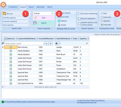 Axis Import And Export Utility Apps For Quickbooks Desktop Marketplace