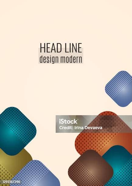 둥근 사각형이 있는 밝은 다색 배경 디자인에 대한 추상적 배경입니다 현대 일러스트 0명에 대한 스톡 벡터 아트 및 기타 이미지 0명 가리기 갈색 Istock