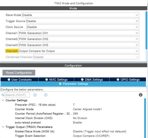 Adc Conversion Triggered By Timer Output Compare Stmicroelectronics Community