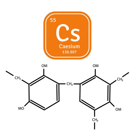 Chemical Molecular Model Of Caesium Cesium 137 Chemical Formulas