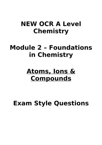 Ocr A Level Chemistry 212 Compounds Formulae And Equations Lesson