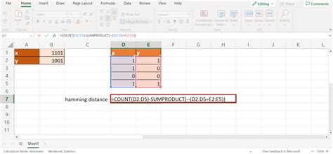 How To Calculate Hamming Distance In Excel Sheetaki