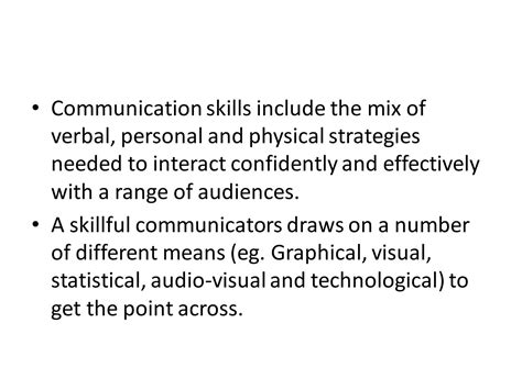 SOLUTION: Skills and strategies for effective communication - Studypool