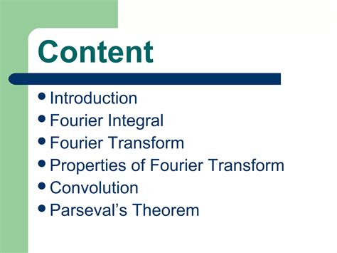 Fourier Transform Ppt