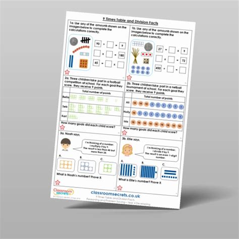 Year 4 9 Times Table And Division Facts Reasoning And Problem Solving Resource Classroom Secrets