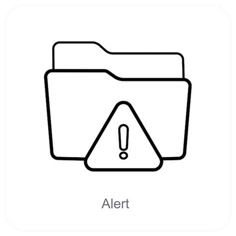 premium vector alert and folder icon concept