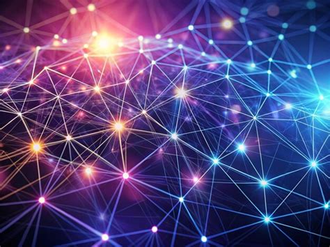 3d Abstract Network Communications Background With Plexus Design