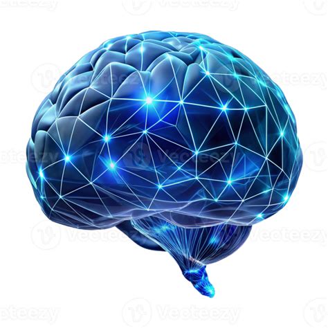 Magnificent Vintage A Holographic Projection Of A Human Brain Intricately Detailed With Neural