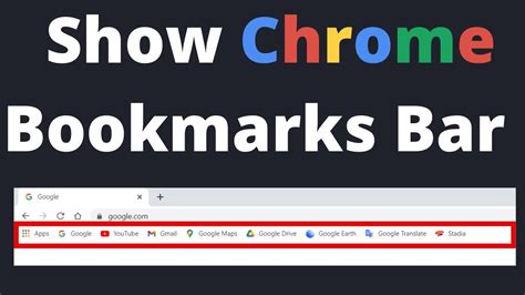 How To Show Bookmarks Bar In Google Chrome Web Browser - YouTube