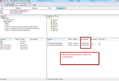 8776 displaying incorrect last modified date over sftp ssh protocal