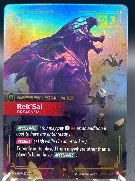 Riftbound Tcg 2026 Reksai Breacher 029221 Sfd Spiritforged