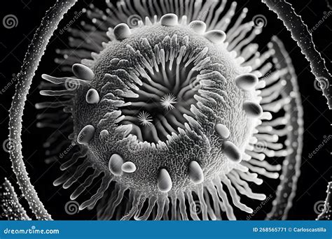 Bacteriology And Microbiology Ai Generated Analysis Of Microorganisms Stock Illustration