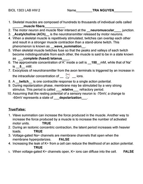 lab hw 2 lab homework assignment with correct answers biol 1303