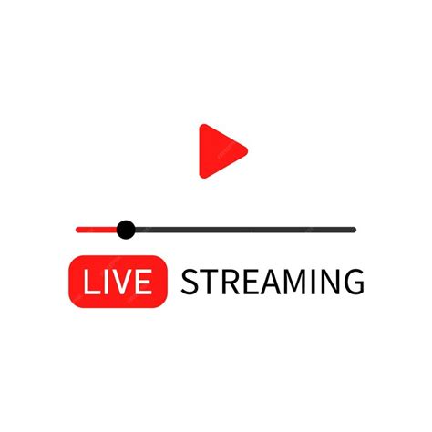 라이브 스트리밍 아이콘입니다 온라인 스트림 소셜 미디어 사용자 벡터 Eps 10입니다 흰색 배경에 고립 프리미엄 벡터