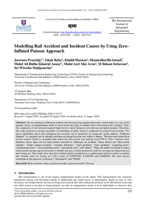 pdf modelling rail accident and incident causes by using zero