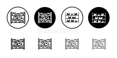 Inventory Icon Isolated Flat Vector In Outline Stock Vector