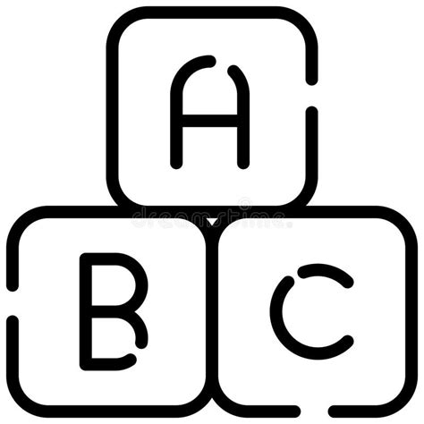 Abc Blocks Alphabet Blocks Icon Design In Editable Style Stock Vector Illustration Of