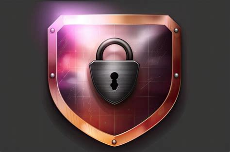 Premium Ai Image Shieldshaped Padlock Illustration Privacy Concept Generative Ai