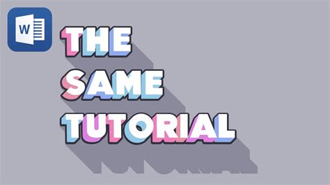 how to make 3d text effect in word microsoft word tutorial youtube