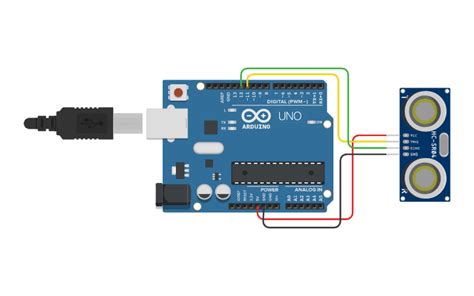 Circuit Design Ultra Sonic Tinkercad