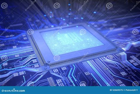Microchip Stock Illustration Illustration Of System 52669375