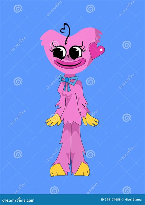 Huggy Wuggy And Kissy Missy Toy Characters Kissy Missy Poppy Playtime Fabric Cartoon Vector