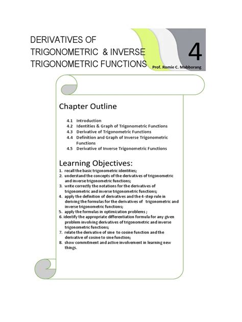 4 trigonometric and inverse trigo functions mabborang pdf trigonometric functions function