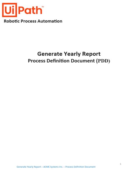 Pdd Generate Yearly Report Pdf Business Process Automation