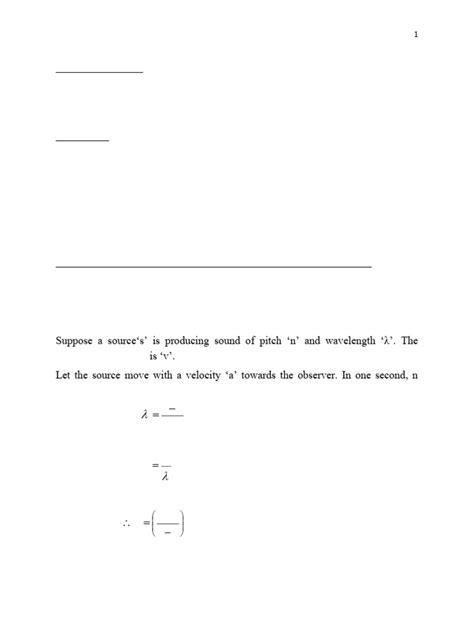 Msp Doppler Effect Sheet Pdf Sound Wavelength