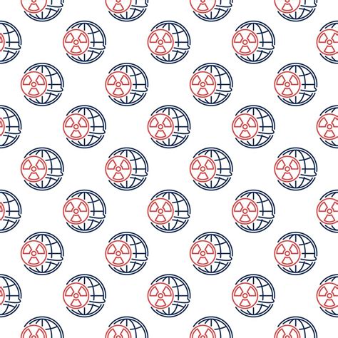 Premium Vector Radiation Symbol With Earth Globe Vector Seamless