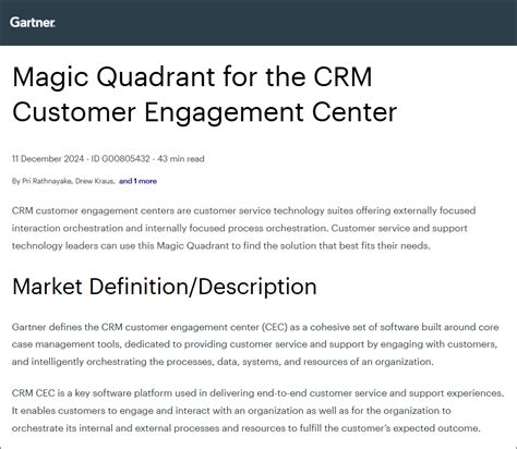 Gartner® Names Servicenow A Leader In Magic Quadrant™ For Crm Customer