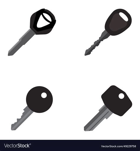 Icon Set Key Royalty Free Vector Image Vectorstock