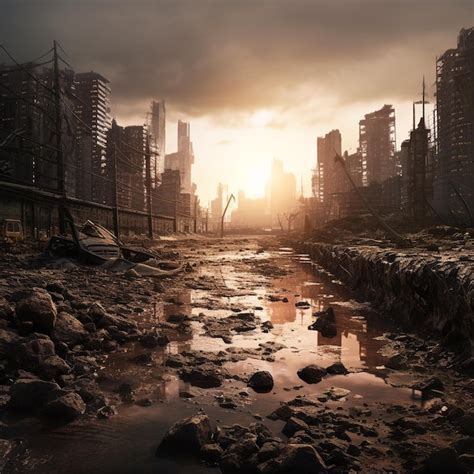 Premium Ai Image Poor Environment In City Environmental Disaster