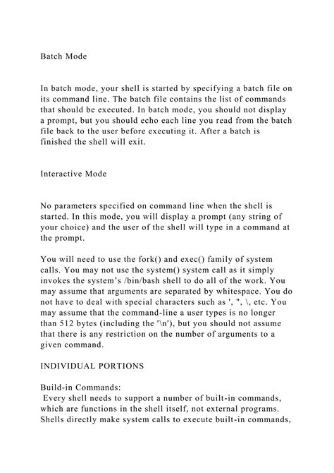 Background A Shell Provides A Command Line Interface For Users Idocx