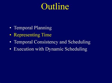 Temporal Planning Scheduling And Execution Ppt Download