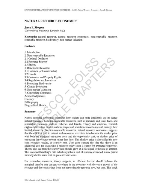 unesco eolss sample chapters natural resource economics pdf