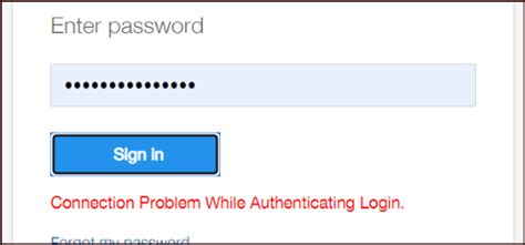 Connection Problem While Authenticating Login