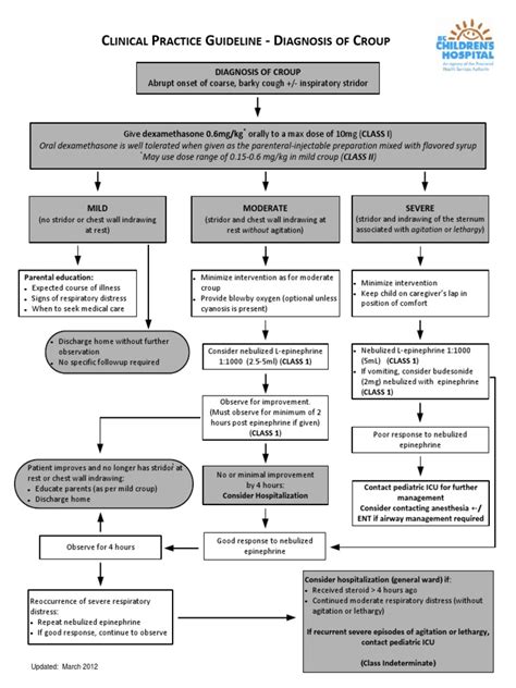 Bcch Ed Croup Algorithm 2012 Pdf Clinical Medicine Medical Specialties