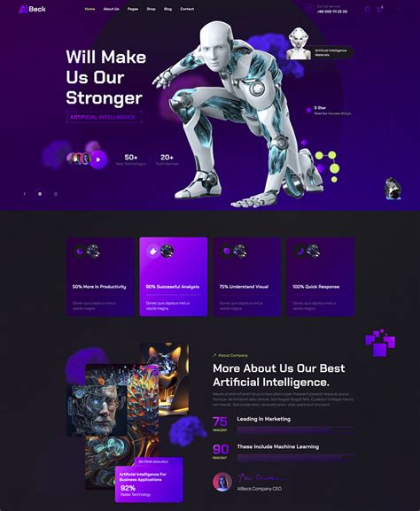 Artificial Neural Intelligence Figma Template By Towkibur Rahman On
