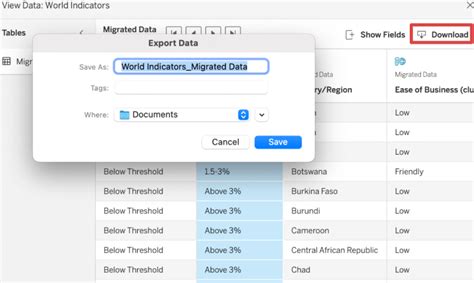 How To Export Data From Tableau